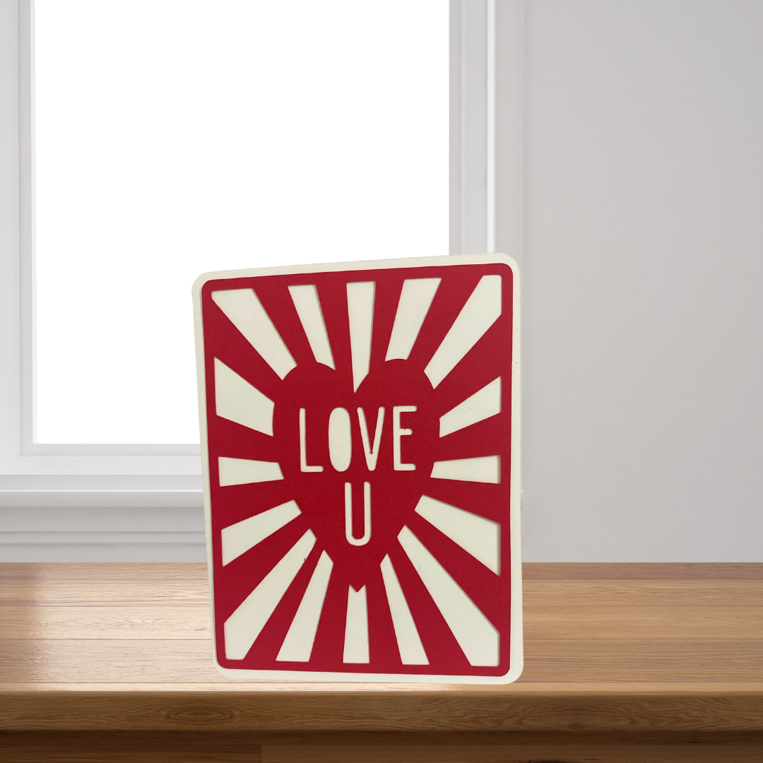 Love You Card – Crafty Closets LLC